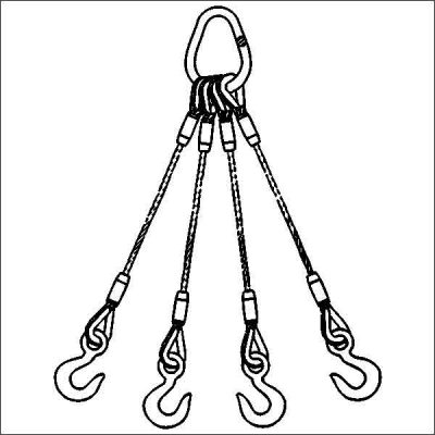 2-Leg Wire Rope Slings|Double Leg Bridle Wire Rope Slings - Advance Group