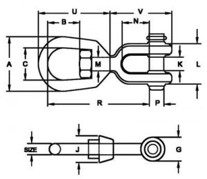 G-403 Jaw End Swivels|G403 Chain Swivels - Advance Group